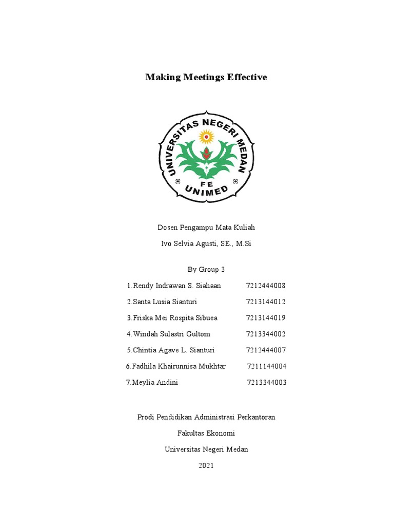 Making Meetings Effective | PDF | Communication | Cognition