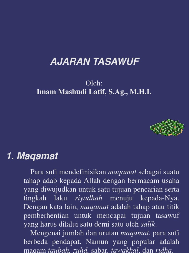 Ajaran Tasawuf | PDF | Agama & Spiritualitas