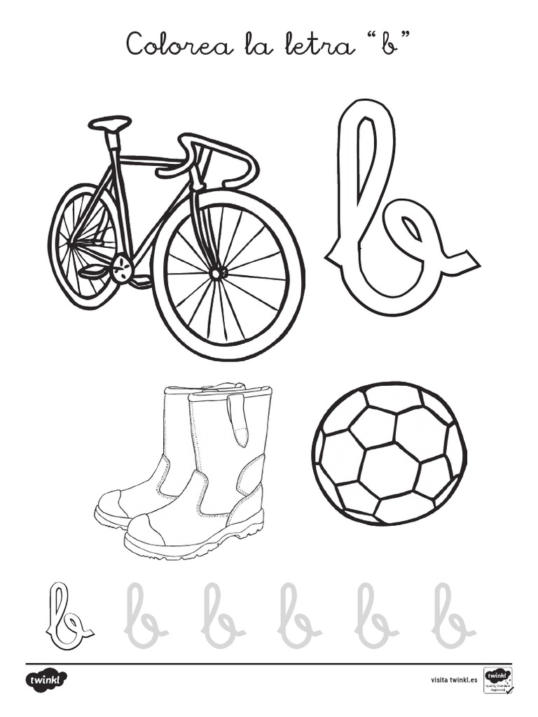 Hoja de Colorear La Letra B | PDF