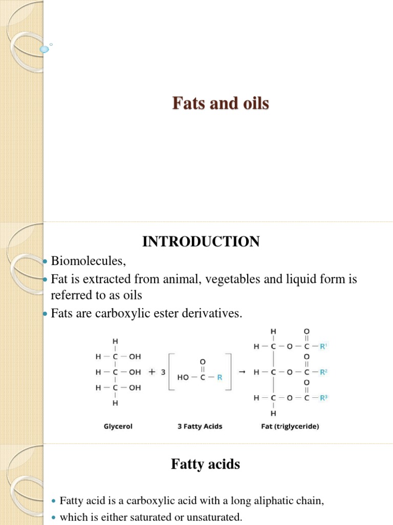 Fats and Oil | PDF | Fat | Fatty Acid