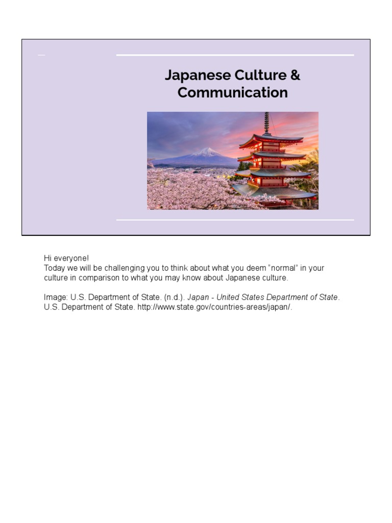 Japanese Culture & Communication | PDF | Nonverbal Communication ...
