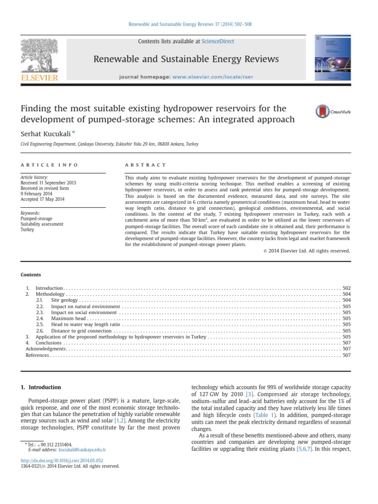 J Rser 2014 05 052 | PDF | Hydroelectricity | Environmental Technology