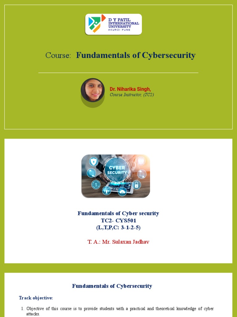 Module-1A Fundamentals of Cybersecurity | PDF | Computer Security ...