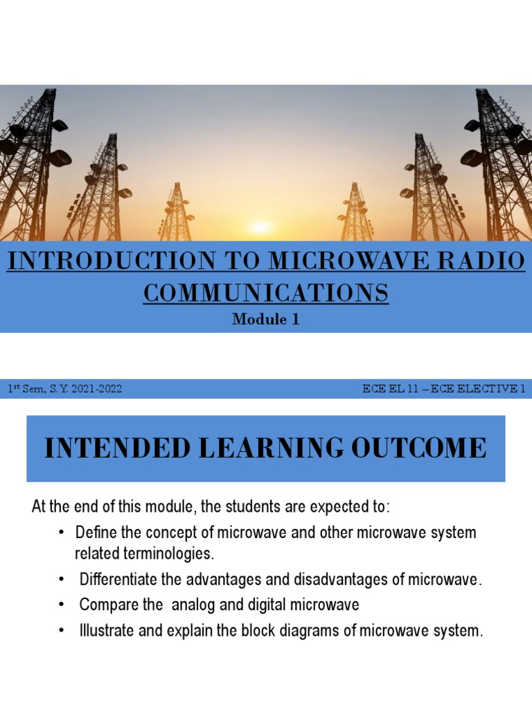 Microwave Communication | PDF | Modulation | Microwave