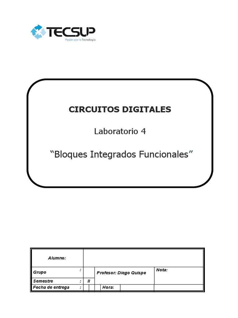 Lab04 Bloques Integrados Funcionales | PDF | Evaluación | Software