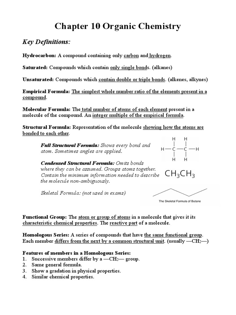 Organic Chemistry Chapter 10 Overview | PDF | Alkene | Alkane