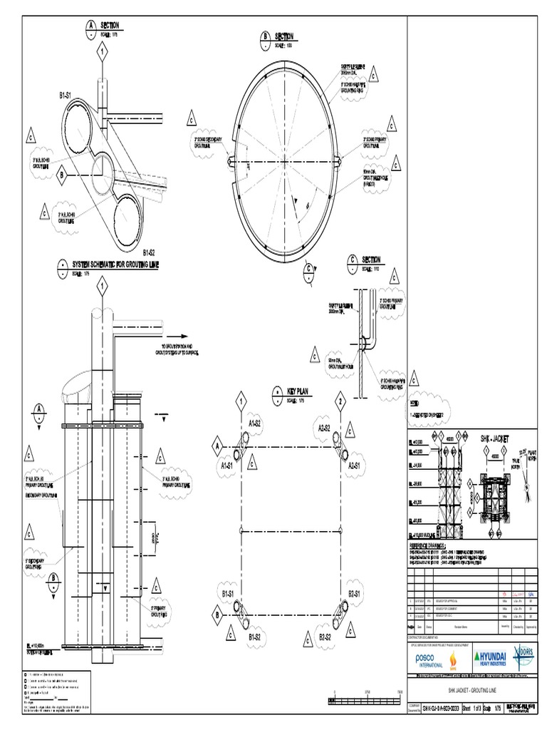 SHK-SJ-DA-803-0033 - Rev C SHK Jacket - Grouting Line | PDF | States Of ...