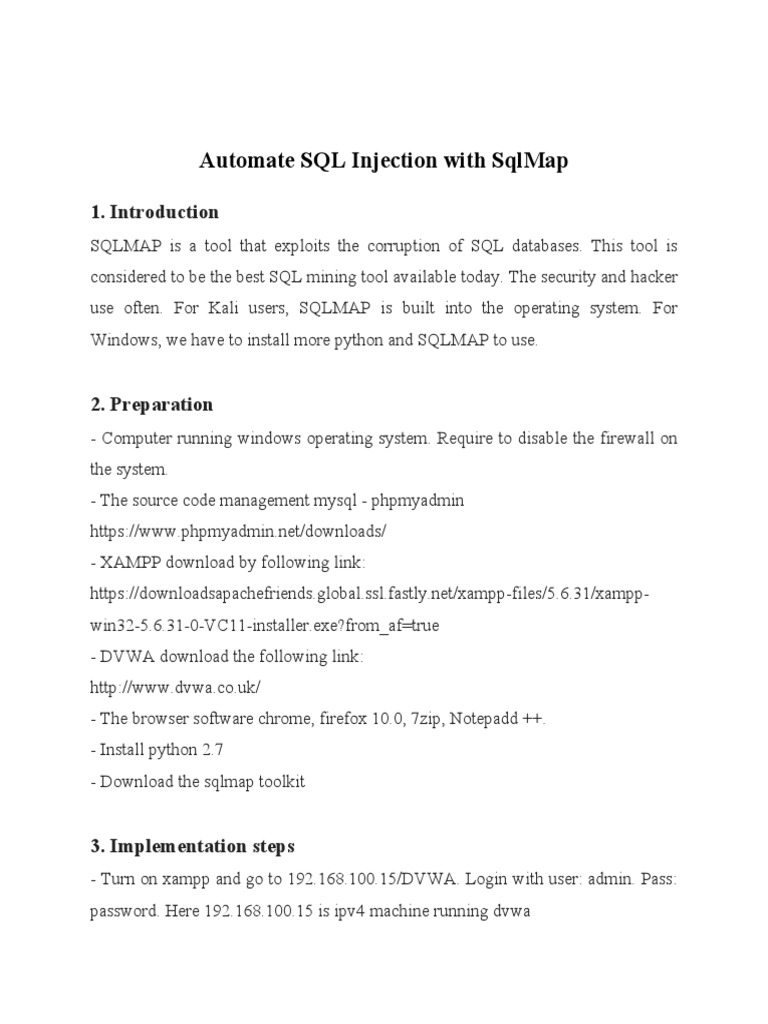 Automate Sql Injection With Sqlmap Pdf Cookie Application Software