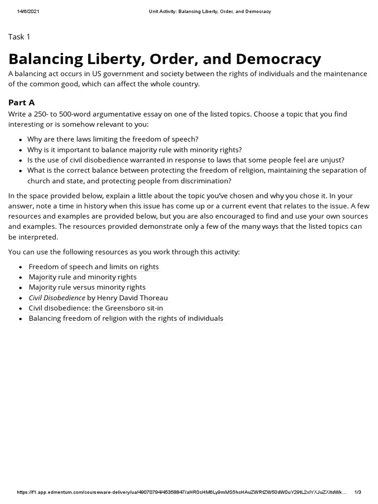 Unit Activity - Civil Rights, Citizenship, and Civic Participation ...