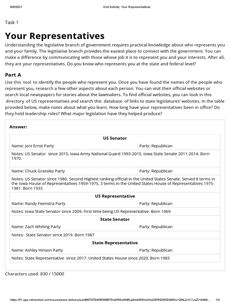 Task1Unit Activity - Branches and Levels of Government | PDF | Government