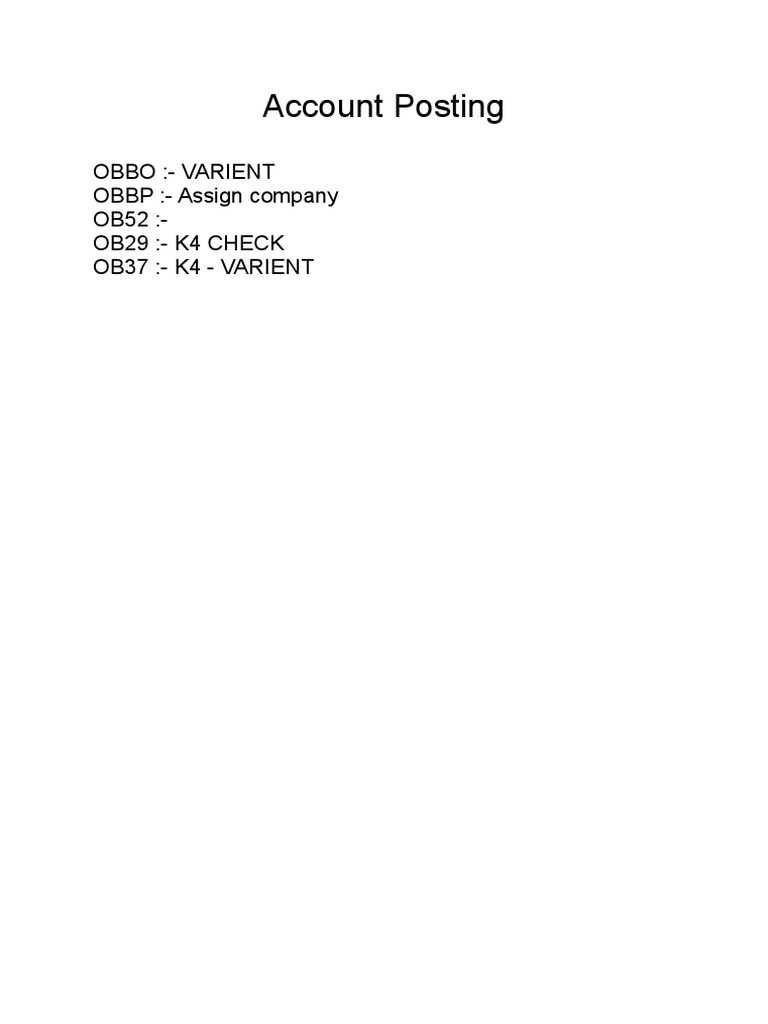Account Posting | PDF | Law