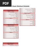 P90X3 Classic Workout Schedule PDF | PDF | Sports