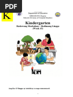 Kindergarten DLL MELC Q1 Week 1 | PDF