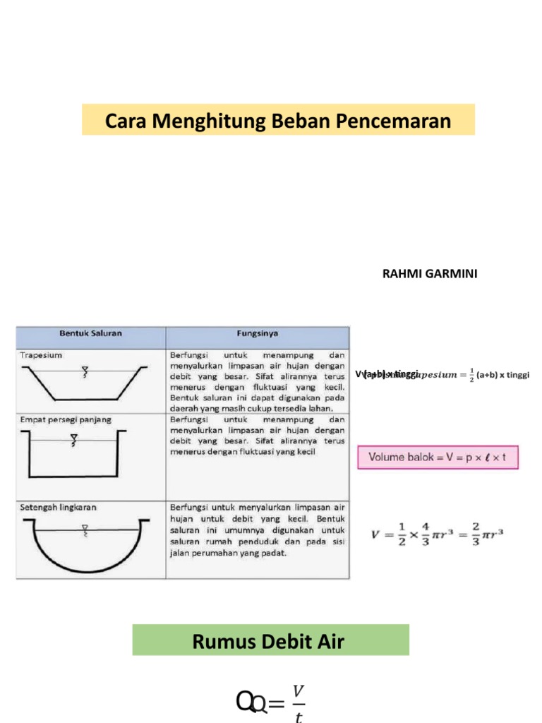 Cara Menghitung Beban Pencemaran Faktor Biologi | PDF