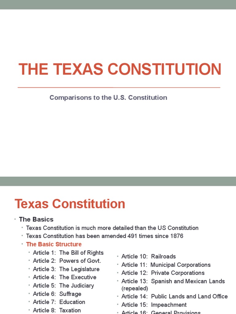 The Texas Constitution | PDF | Constitutional Amendment | Veto