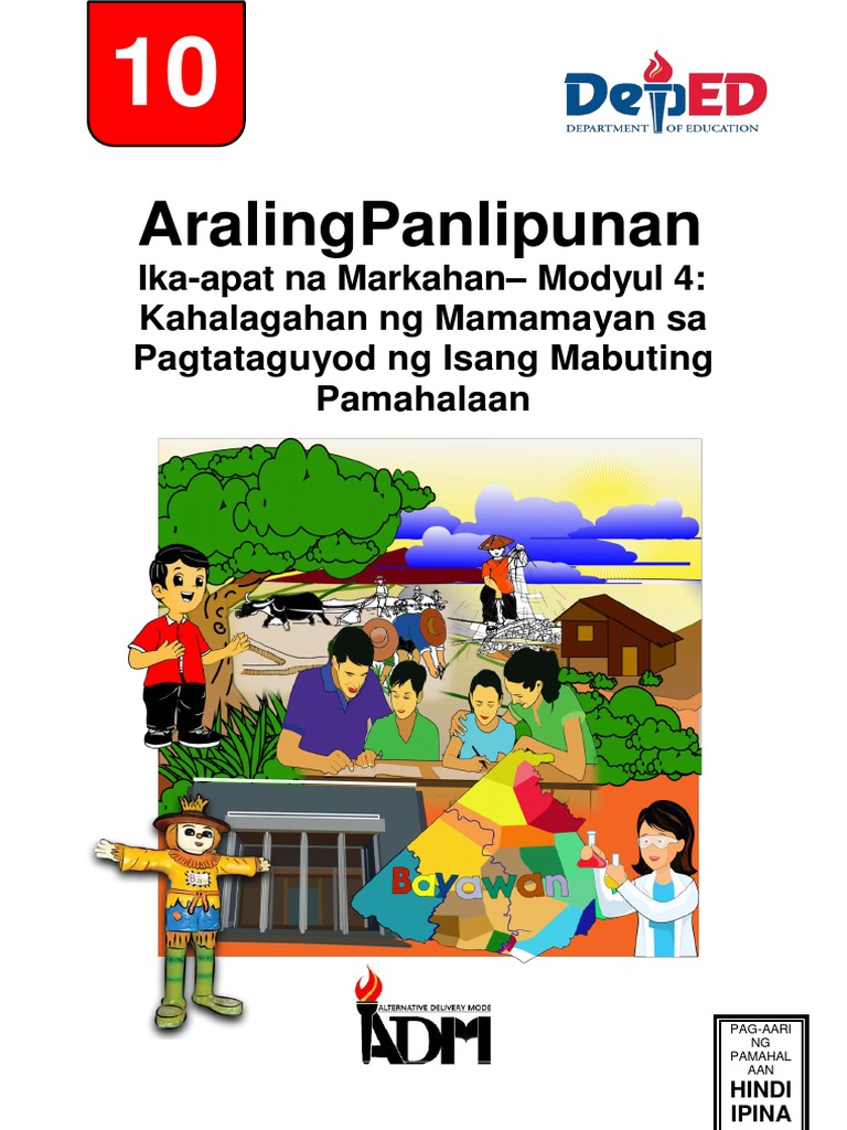 AP10 Q4 M4 Kahalagahan NG Mamamayan Sa Pagtataguyod NG Isang Mabuting ...