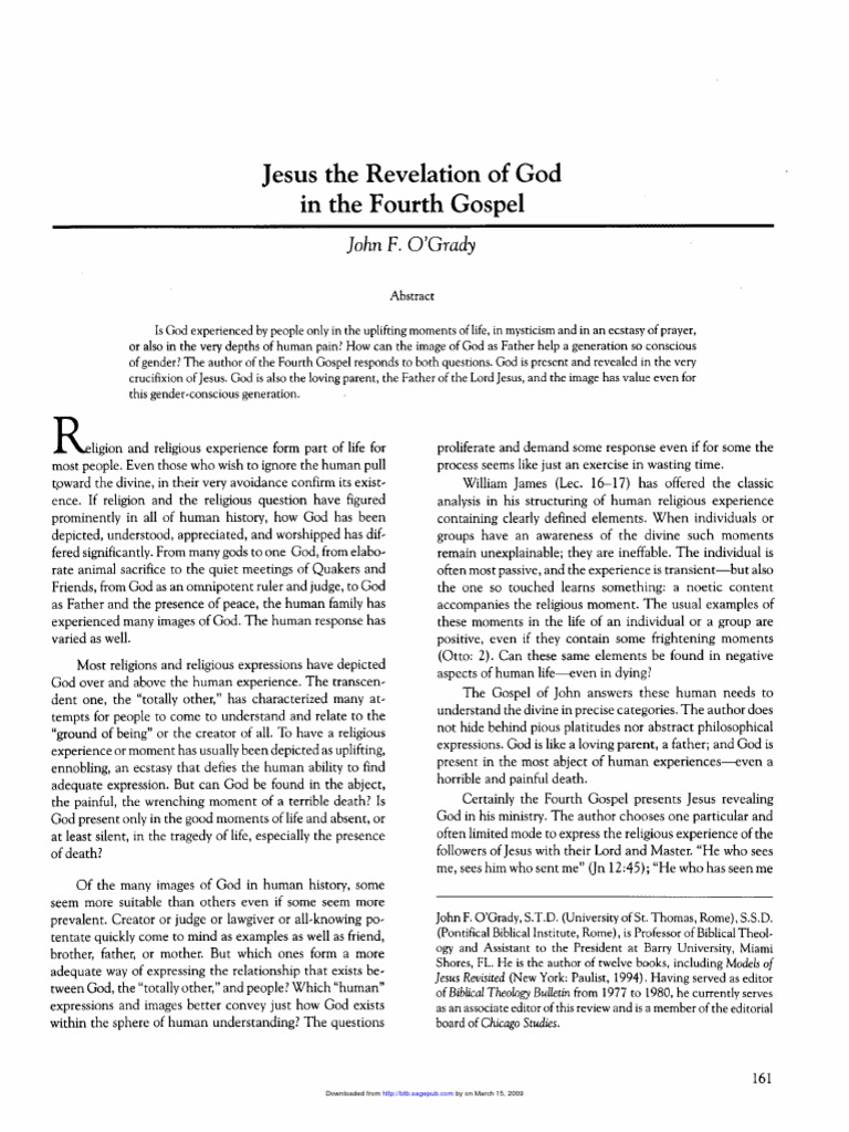 God's Revelation Through Jesus in John | PDF | Jesus | Gospel Of John