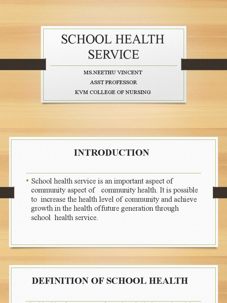 Overview of School Health Services | PDF | Physical Examination ...