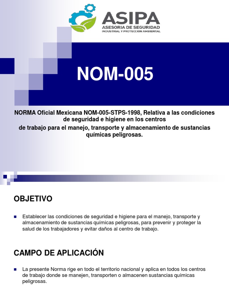 Nom 005 STPS | PDF | Descarga electrostática | Primeros auxilios