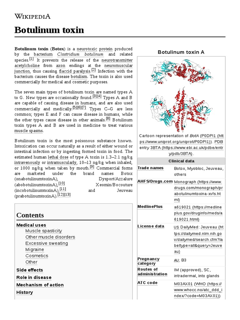Botulinum Toxin | PDF | Botulinum Toxin | Medicine