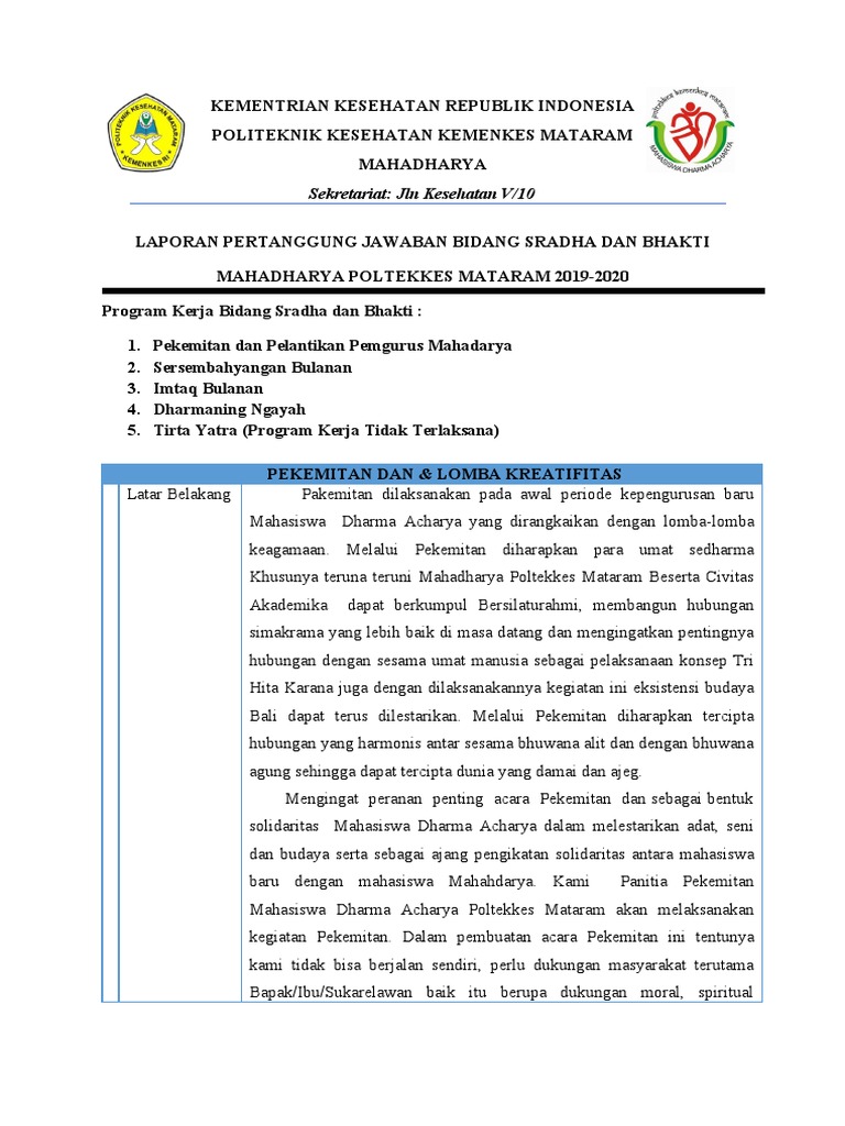 Sradha & Bakti - 2020 | PDF