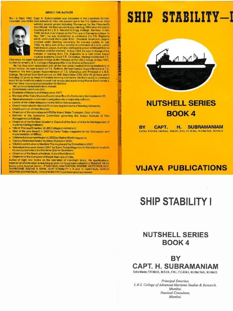04 Subramaniam Ship Stability Part I Book 4 Ed 2010-1 | PDF