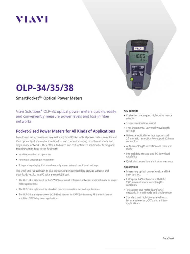 Olp 35 Power Meter Jdsu | Descargar gratis PDF | Electronics ...