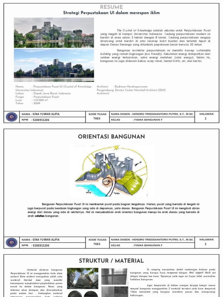 Arsitektur Perpustakaan Pusat Ui Pdf