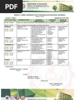 Weekly Home Learning Plan For Grade 9 Week 1, Quarter 1, October ...