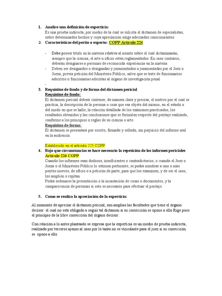 Analice Una Definición de Experticia | PDF | Testigo experto | Justicia