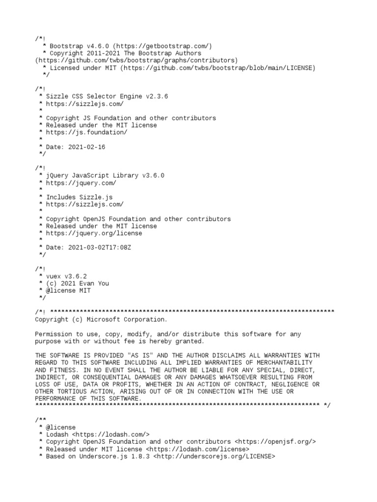 App Js LICENSE | PDF | Copyright | Bootstrap (Front End Framework)