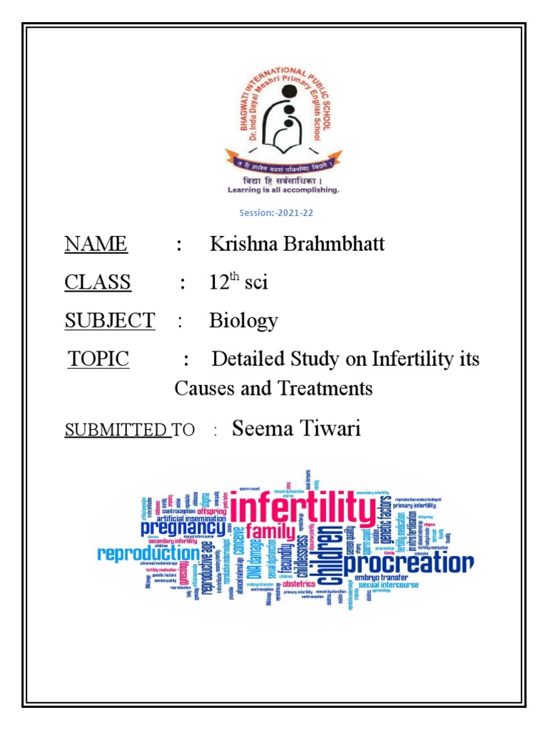Krishna Biology Investigatory Project | PDF | Infertility | Ovary