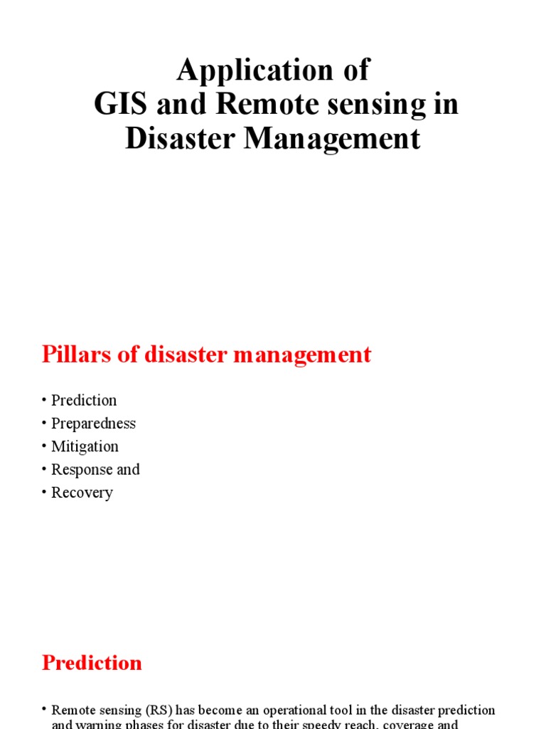 Application of GIS in Disaster Management | PDF | Emergency Management ...