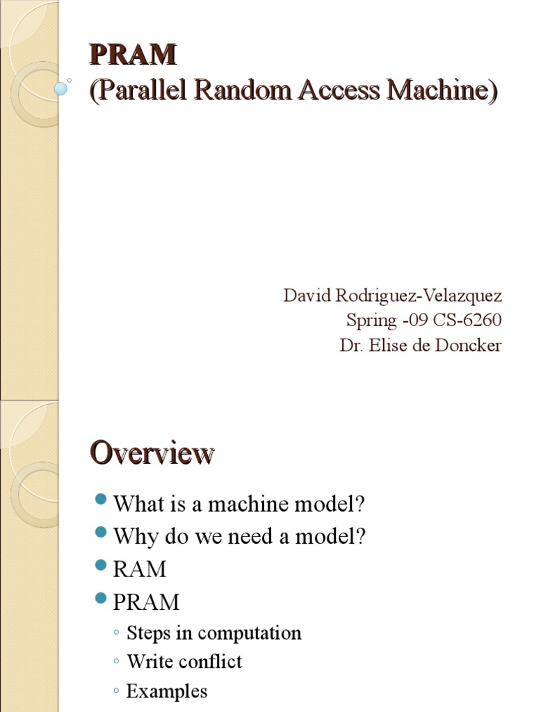 Parallel Random Access Machine | Download Free PDF | Parallel Computing | Central Processing Unit