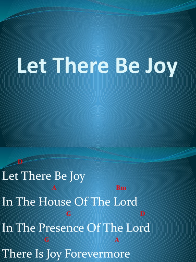 Let There Be Joy in Worship | PDF | Language Arts & Discipline | Poetry