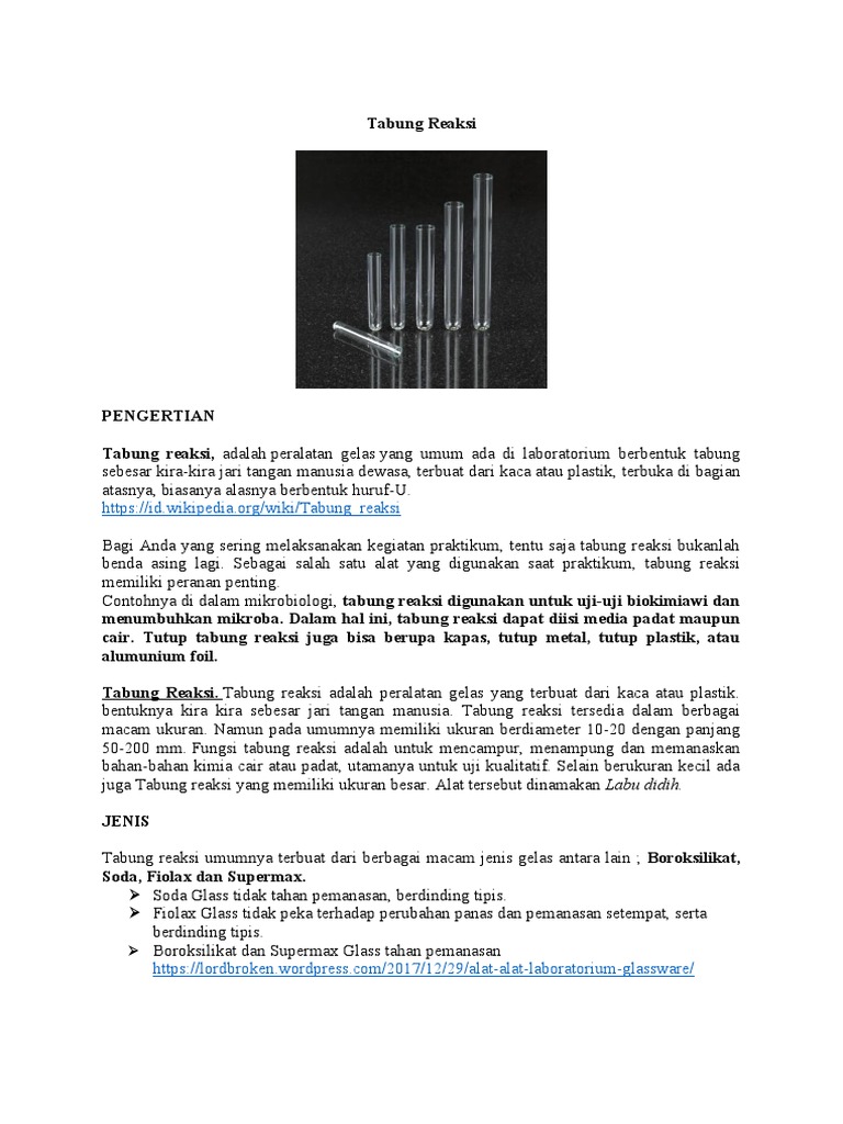 Tabung Reaksiiii | PDF