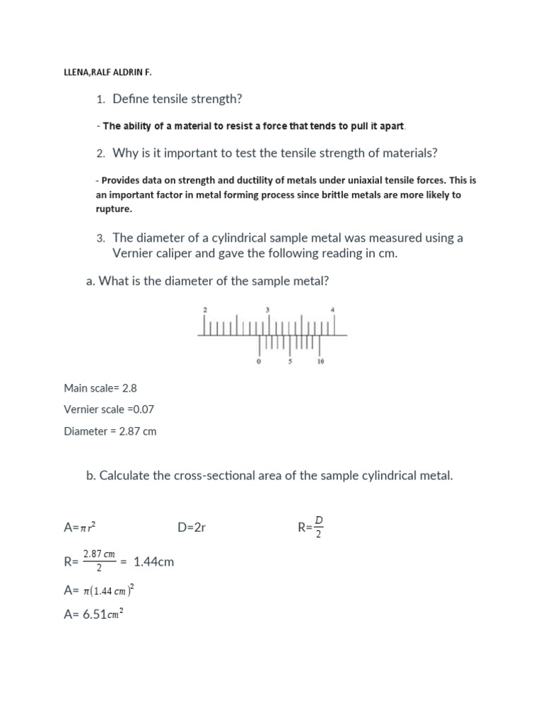 Define Tensile Strength | PDF | Home & Garden | Science & Mathematics