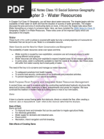 Class 10 Geography Water Resources Notes | PDF