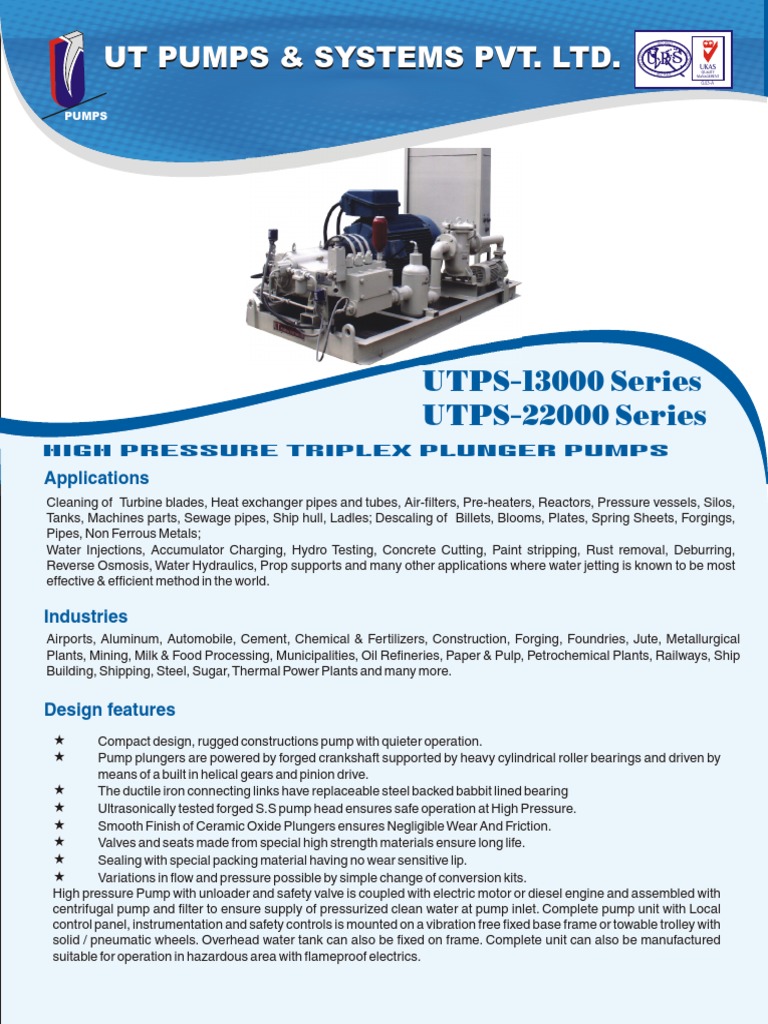Ut Pumps & Systems Pvt. LTD | Download Free PDF | Pump | Pipe (Fluid ...