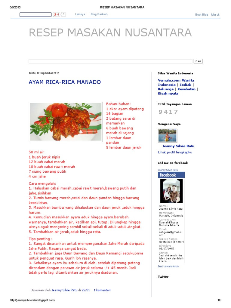 Resep Masakan Nusantara | PDF