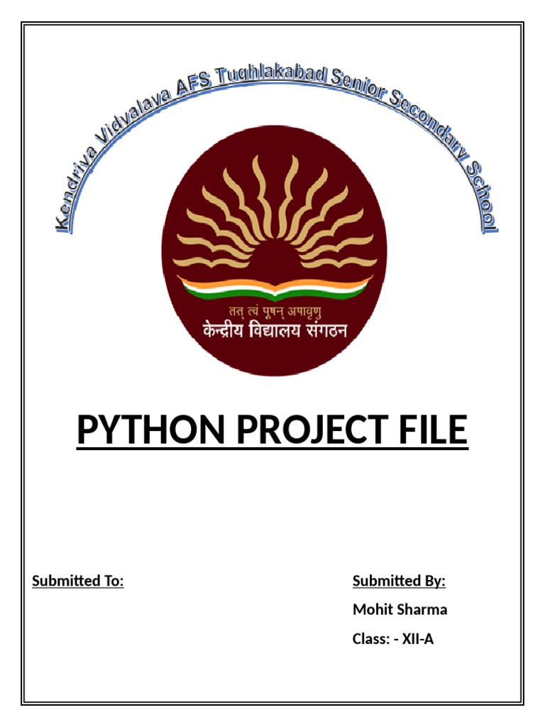 Project File of Student Management System | PDF | Data | Software ...