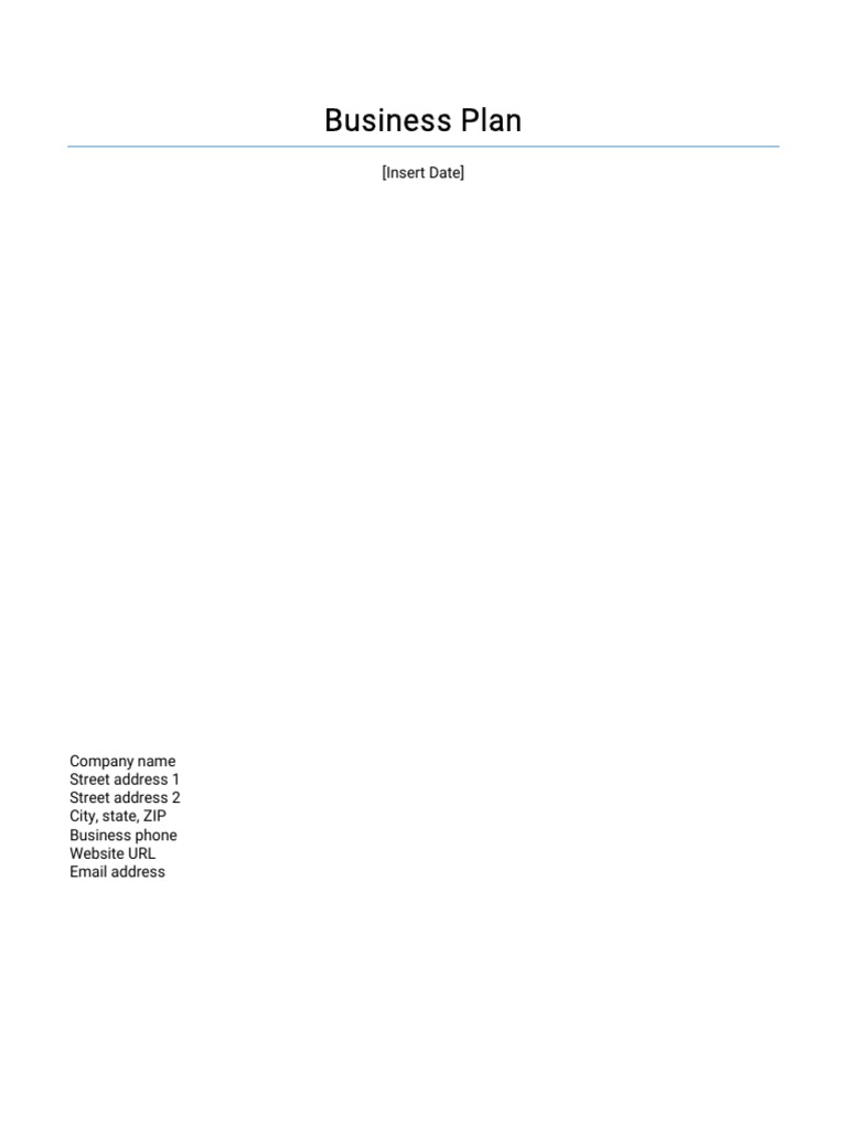 Startup Business Plan Template Guide | PDF