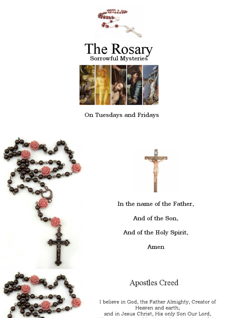Sorrowful Mysteries of the Rosary | PDF | Lord's Prayer | Mary, Mother ...