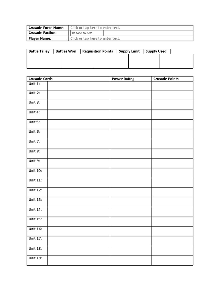 Narrative Play Warhammer 40k Forms | PDF