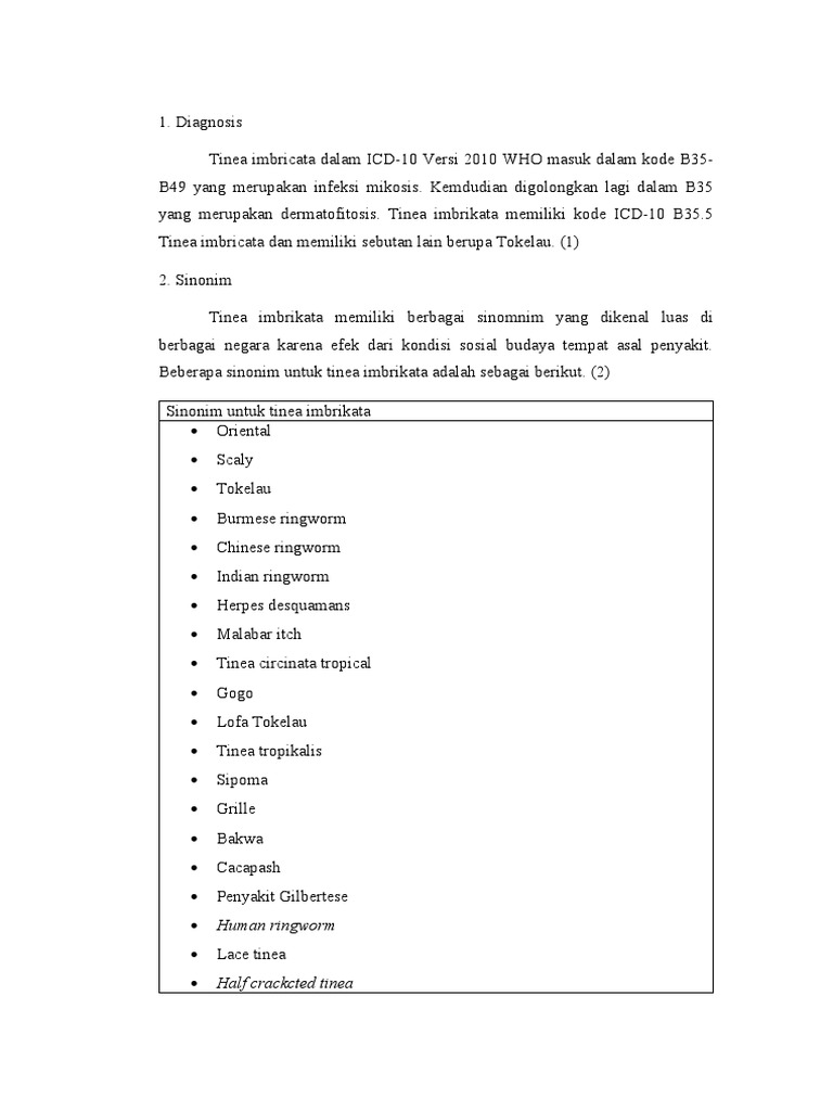 Referat Tinea Imbricata Edit Dafpus | PDF