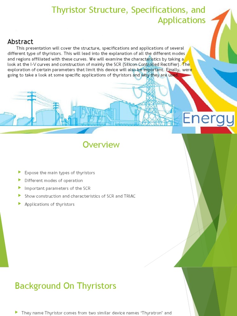Thyristor Structures, Specifications, and Applications | PDF ...