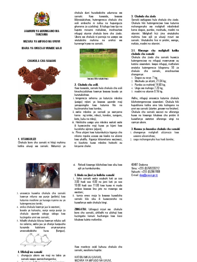 Kipeperushi Chakula Cha Samaki | PDF