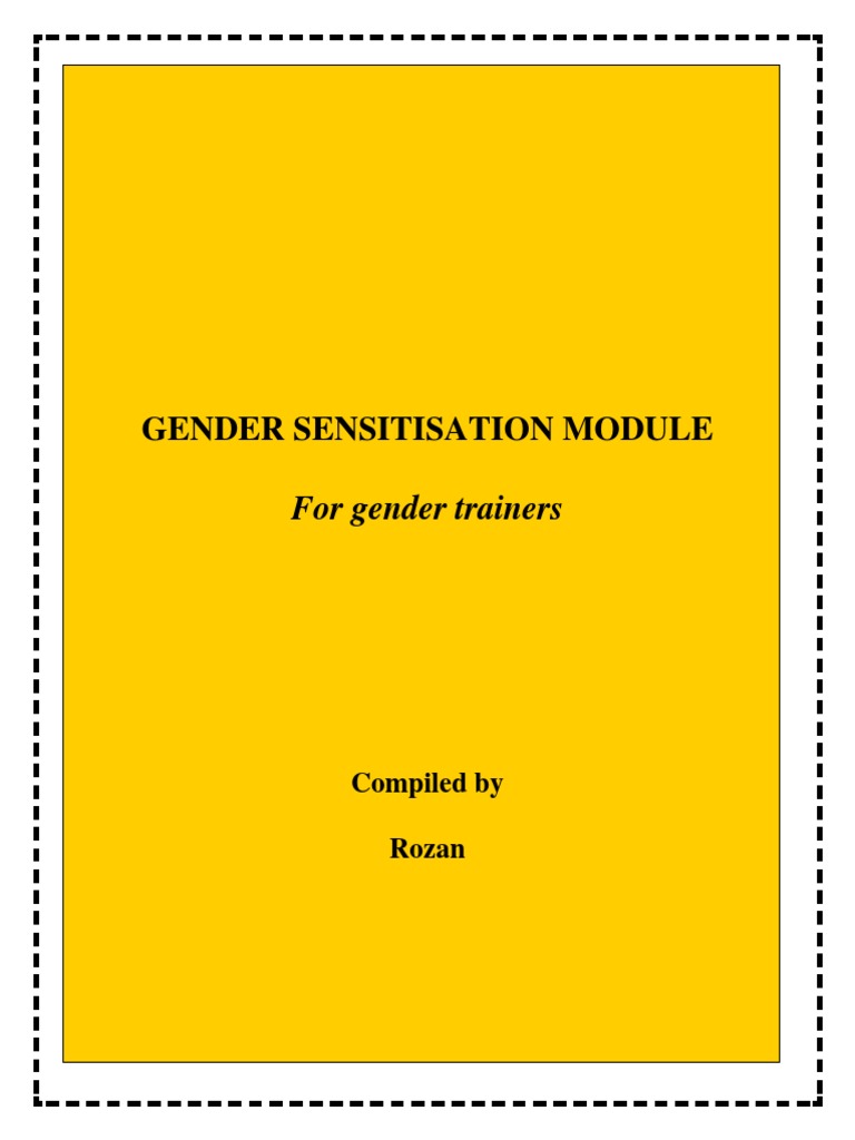Training Manual For Gender Trainers | PDF | Gender Studies | Gender