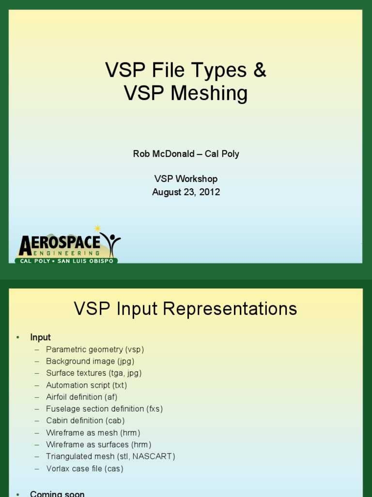 VSP File Types Meshing | PDF | Curvature | Circle