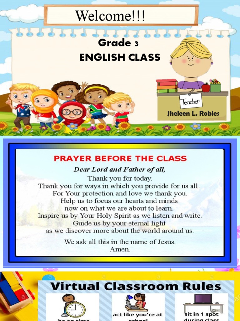 Welcome!!!: Grade 3 English Class | PDF